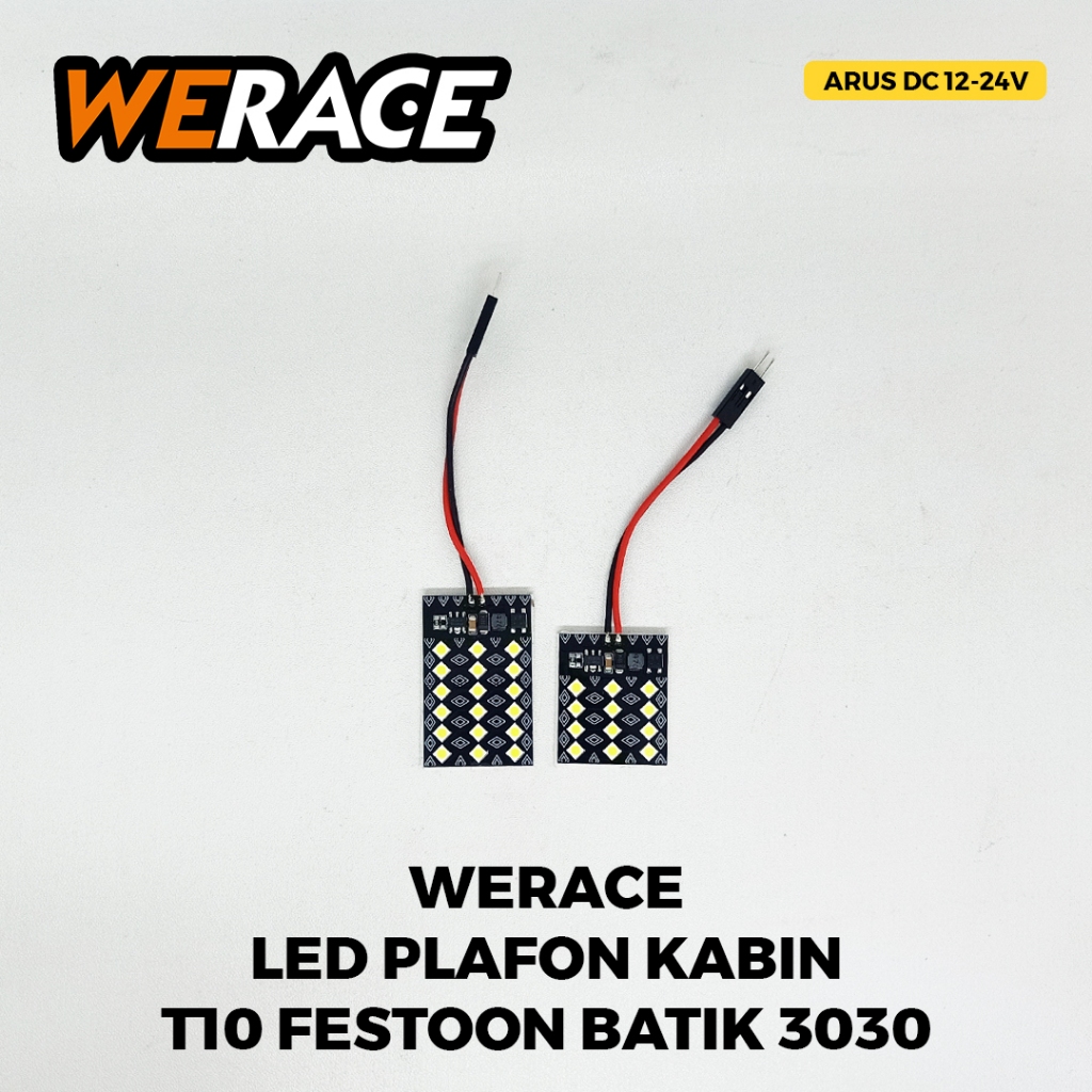 WERACE Black Diamond Batik Car Cabin Ceiling Light 3030 Premium 12LED ...