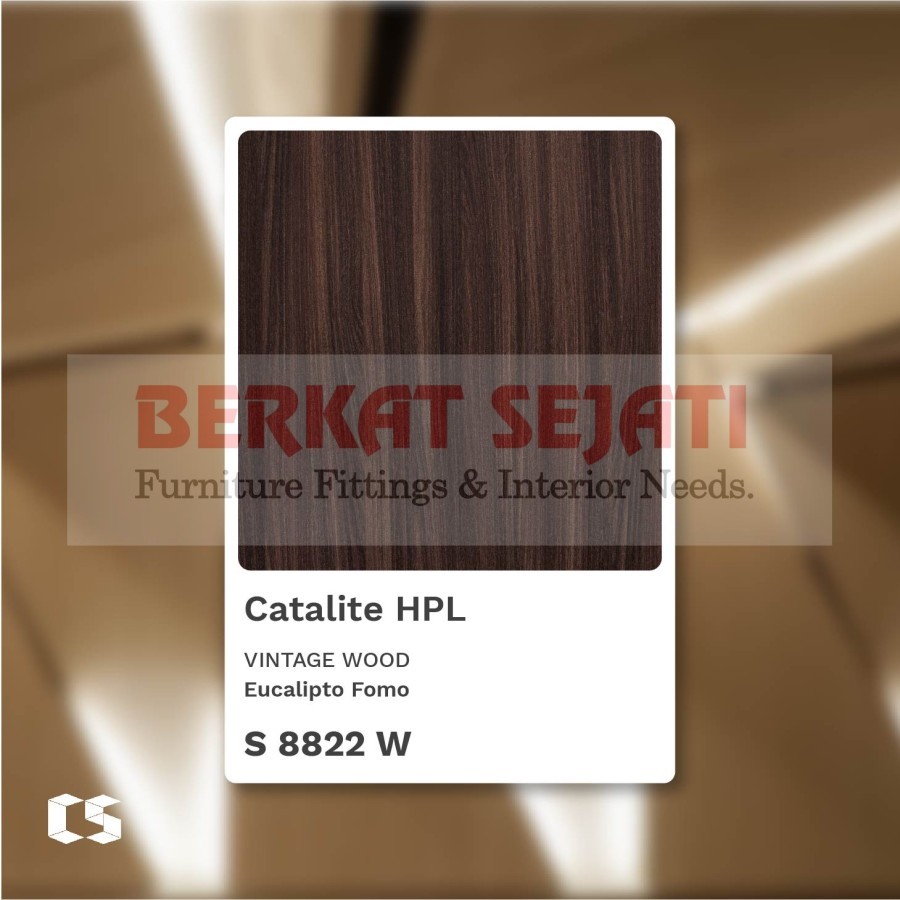 S 8822 W - HPL CATALITE HPL BY CS LAMINATES - WOODGRAIN | Shopee ...