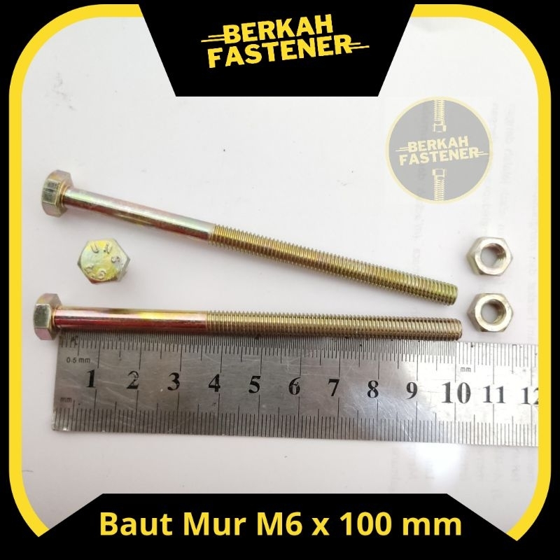 M6 x 100 mm Nut Bolt Key 10 | Shopee Philippines