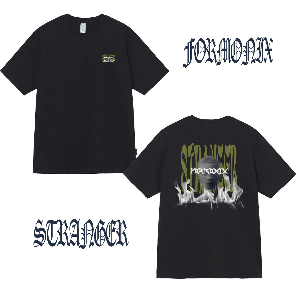 Formonix Kaos 24s Black Stranger I Tshirt 24s Stranger | Shopee Philippines