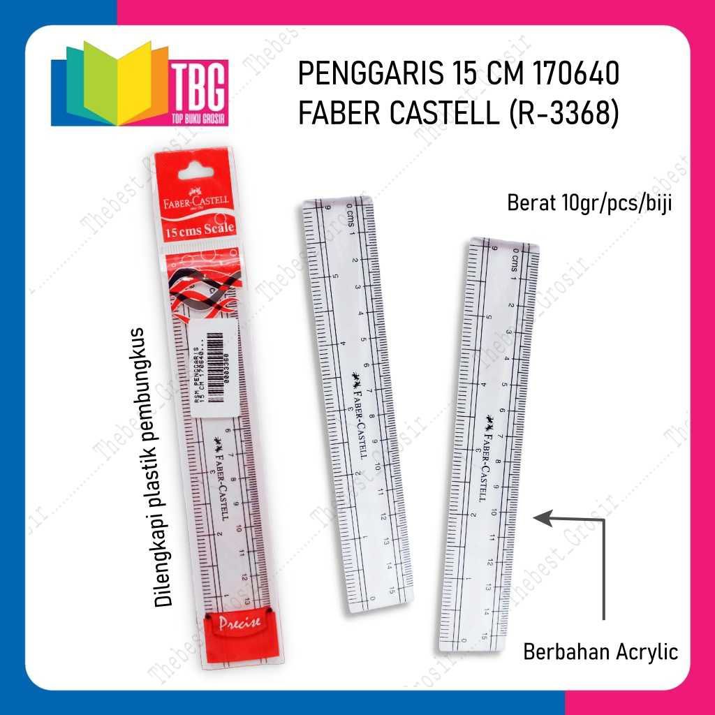 1 PCS RULER 15 CM 170640 FABER CASTELL/ RULER SCALE / PLASTIC RULER (R ...