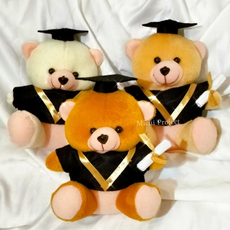 Graduation BEAR DOLL (WITHOUT NAME SHAPE) MINI 13 CM GRADUATION BOUQUET ...