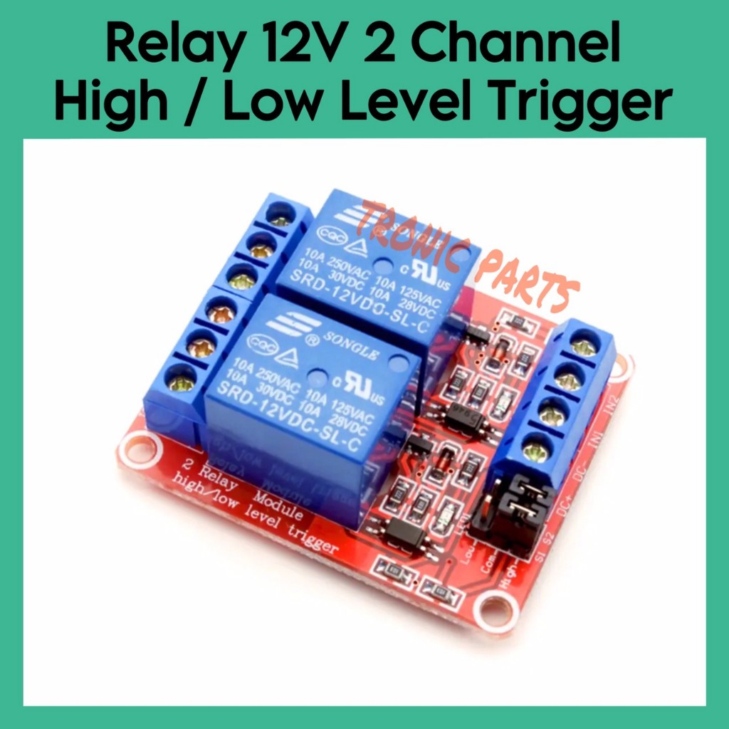 Relay 12V 2 Channel Module High / Low Level Trigger Opto Insulation 2CH | Shopee Philippines