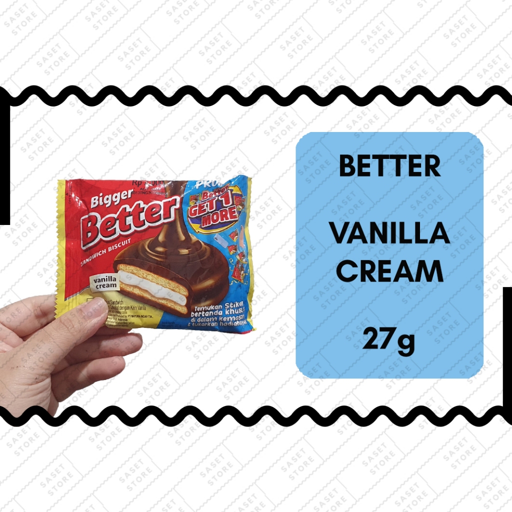 Better Sandwich Biscuit Vanilla Cream Flavor 27g Sachet Snack Biscuit ...