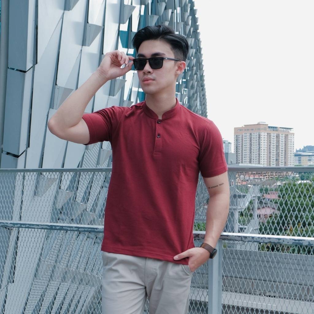 Btx - Polo Shirts Men Exclusive Gyan Burgundy | Shopee Philippines