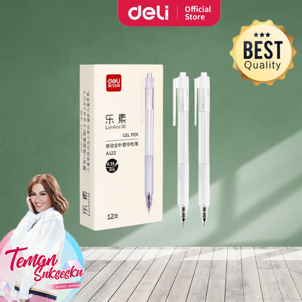 Deli Gel Pen/Gel Pen 0.35 mm A122 Price 1pcs | Shopee Philippines