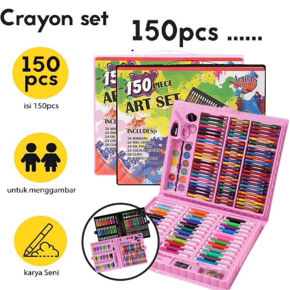 Crayon Set Children 150 & 208pcs Color Pencil Drawing/Stationery ...
