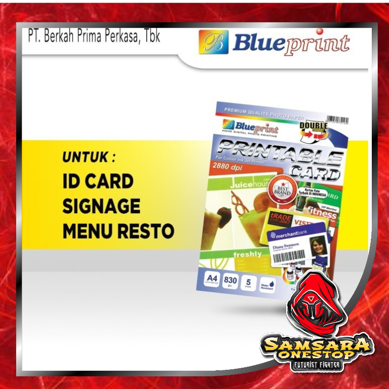 Material ID Card Blueprint Size A4 830um/Printable Card BP - GPA4210 ...