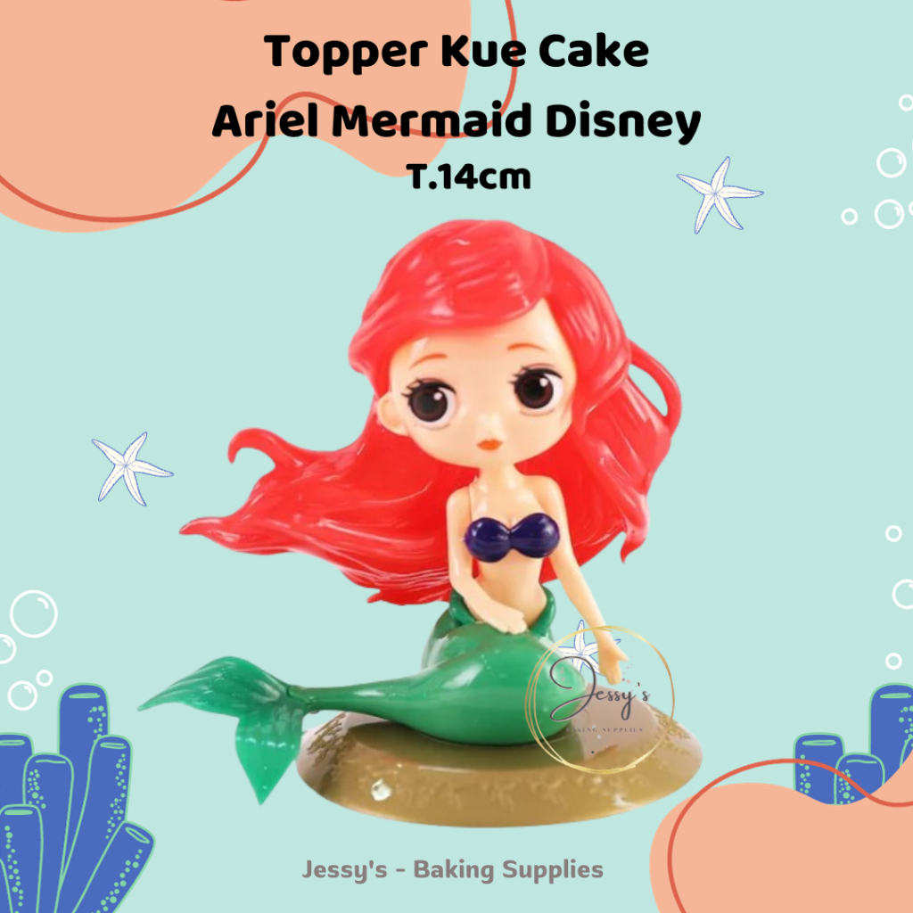 Ariel Mermaid Disney Princess Disney Princess Cake Topper | Shopee ...