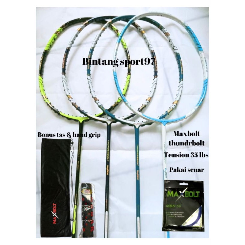 Maxbolt badminton Racket original thunderbolt 35lbs original maxbolt ...