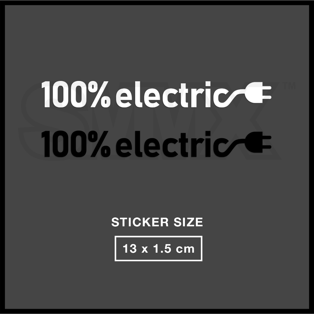 Cutting 100% electric stickers for electric car motorbikes | Shopee ...