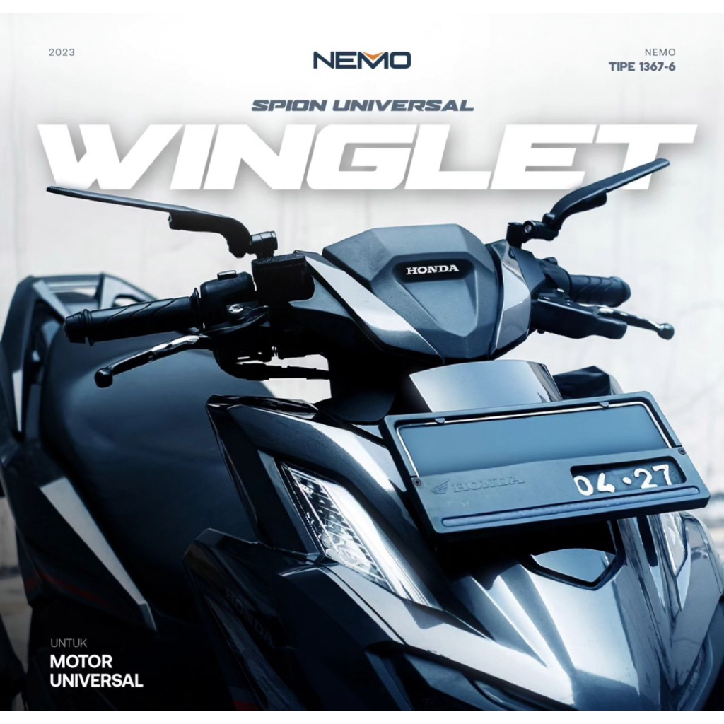 Winglet Nemo Vario Nmax Universal Matic Duck Original Stealth Mirror ...