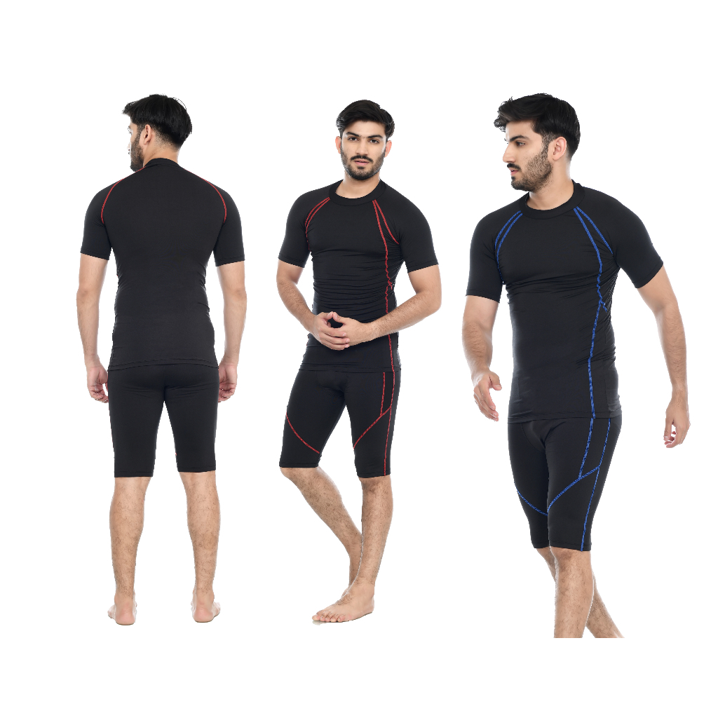 Adult men's diving swimsuit set top and bottom | Shopee Philippines