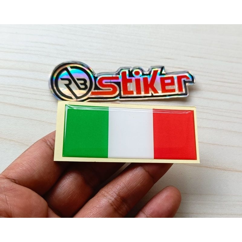 ITALY Flexible 3D Flag Emblem Sticker | Shopee Philippines