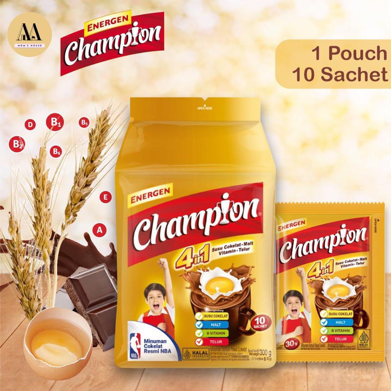 ENERGEN CHAMPION POUCH 10 SACHET —-( POUCH) | Shopee Philippines