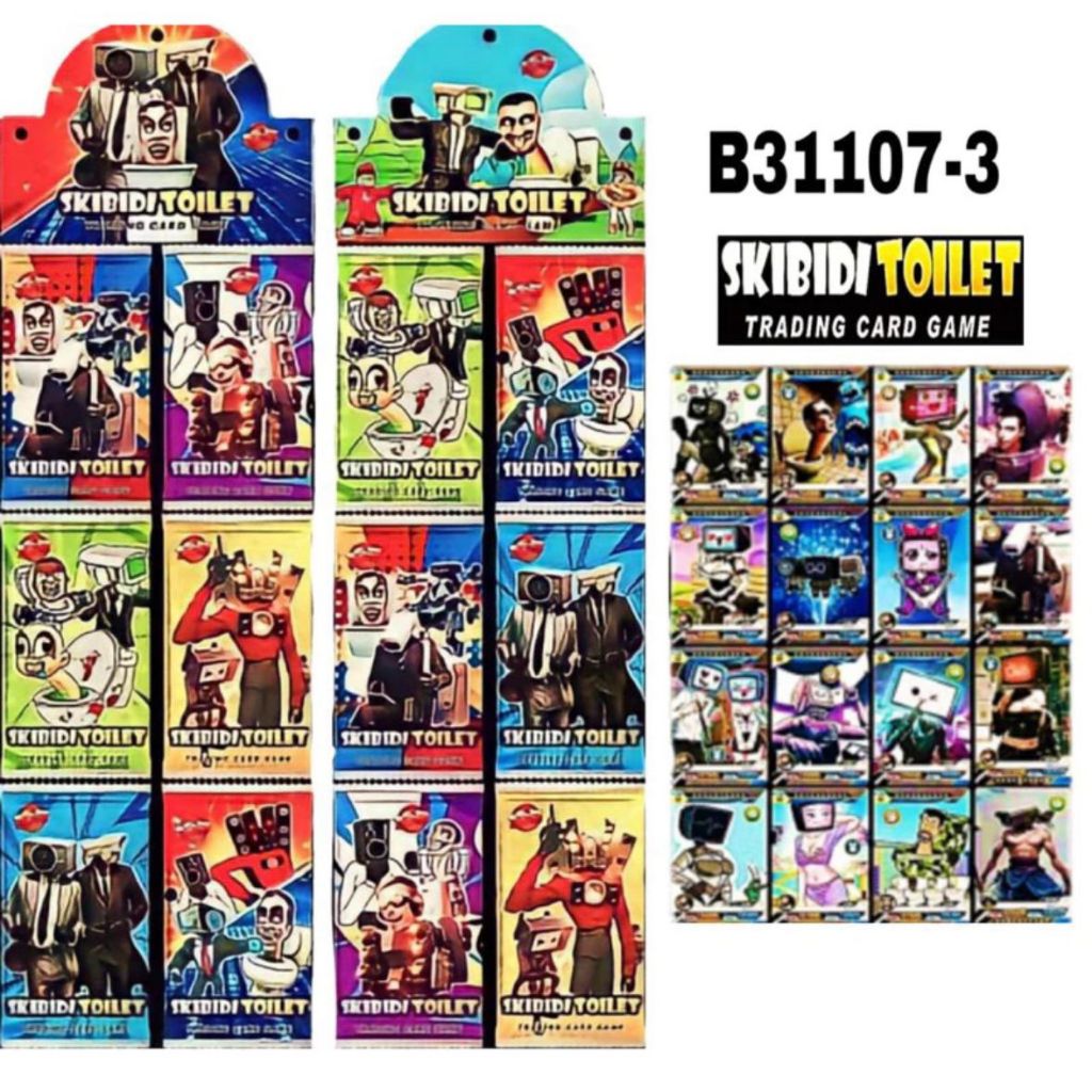 Skibidi Foil Card Toilet Children's Toy Voil Card Character | Shopee ...