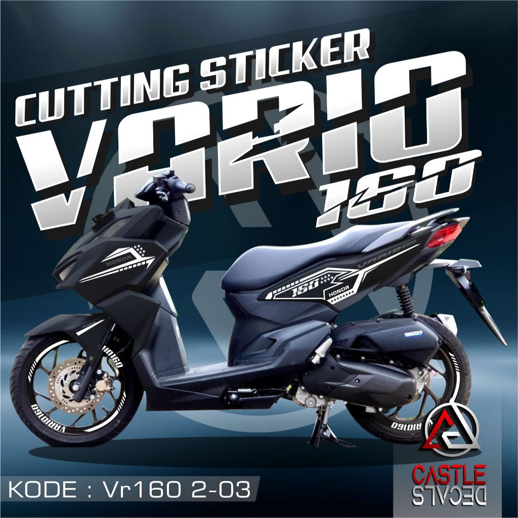 Striping Cutting Sticker BODY And Rims Honda VARIO 160 - Sticker VARIO ...