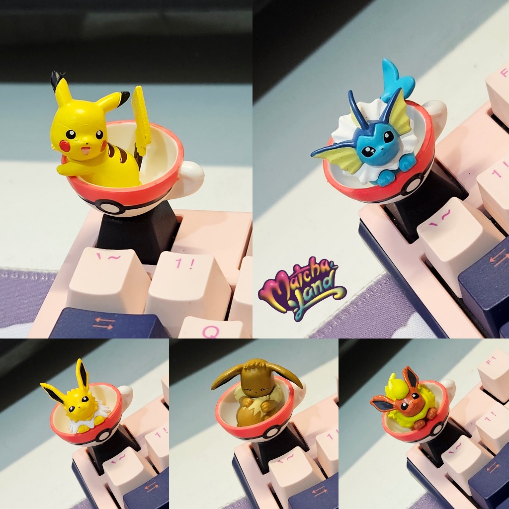 Kawaii Pokemon in Pokeball Teacup Eevee Pikachu Jolteon and friends ...
