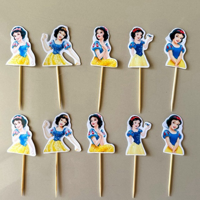 Cupcake TOPPER SNOW WHITE / CUPCAKE SNOW WHITE TOPPER / SNOW WHITE CAKE ...