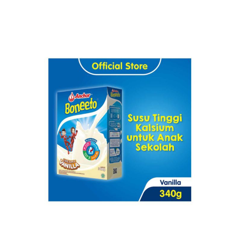 Anchor Bonetto Hi-Calcium Creamy Vanilla Milk Powder 340gr | Shopee ...