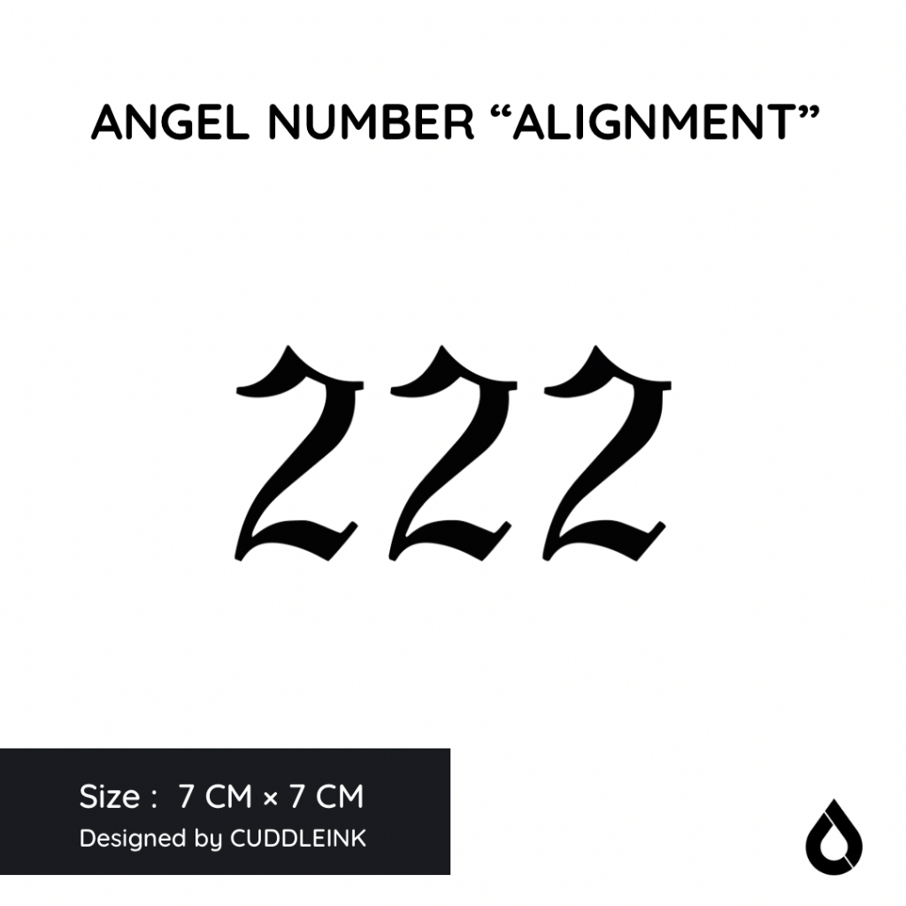 Angel Number "Alignment" CUDDLEINK Matte Ink Tattoo | Shopee Philippines