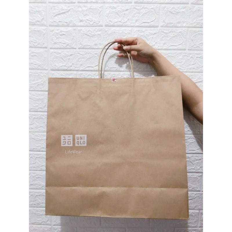 Uniqlo Paper Bag Size 32 x 32 original store | Shopee Philippines