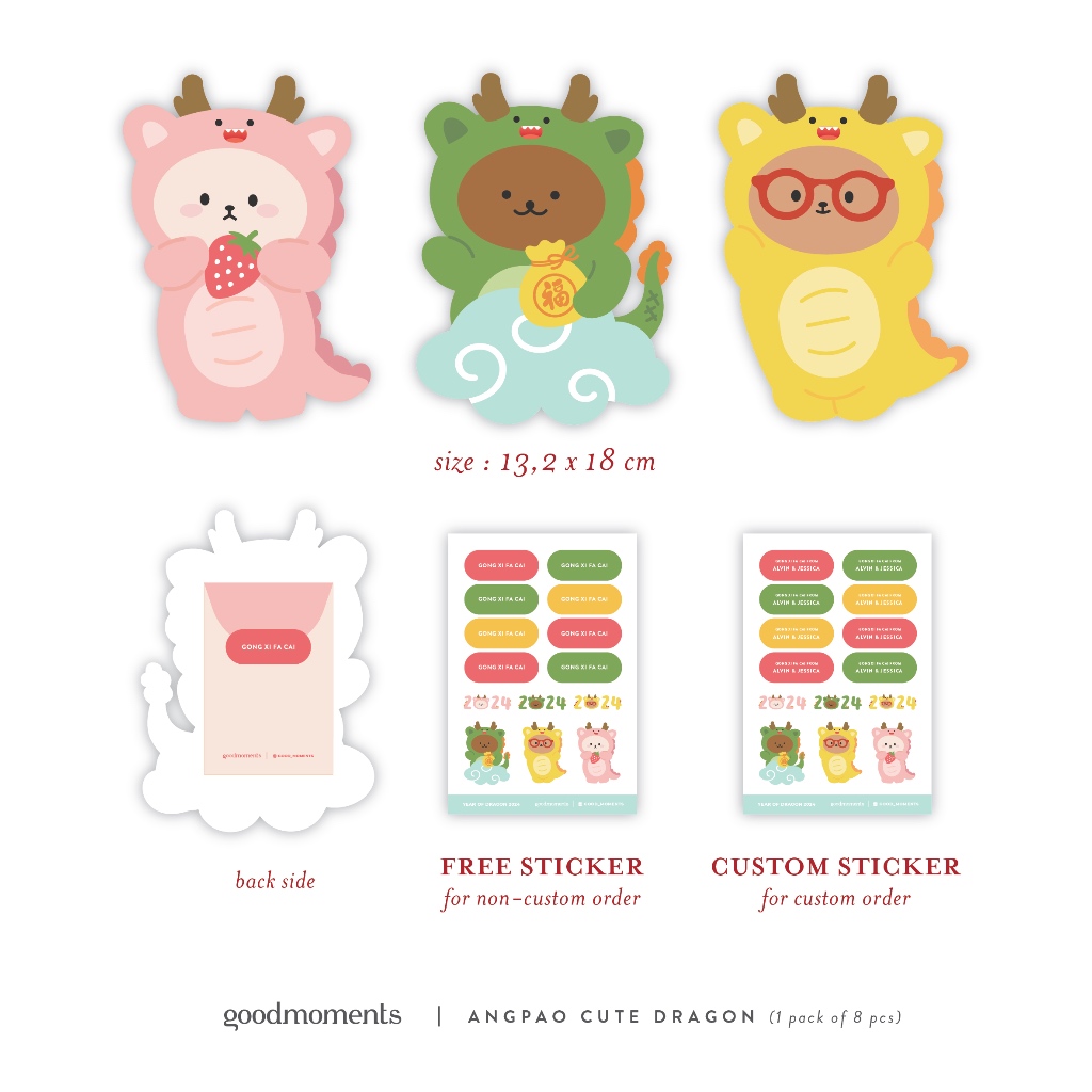 Cute Dragon Angpao Special CNY - Dragon Angpao / Chinese New Year 2024 ...