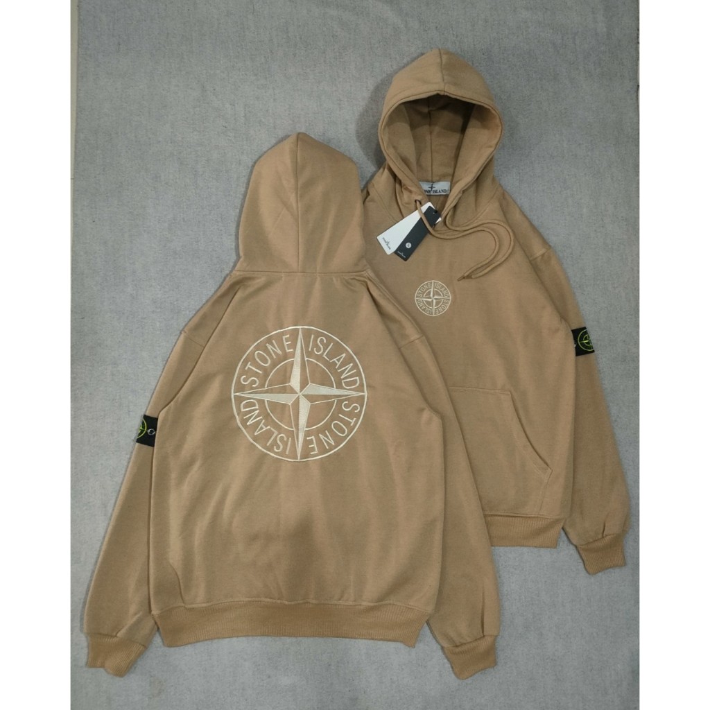 Coksu Stone Island Hoodie Sweater Jacket Front and Back Logo Premium ...