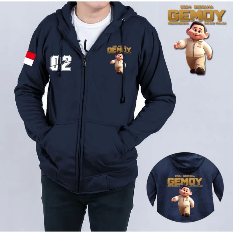 Prabowo GEMOY HODDIE RIT / FREE GEMOY STICKER / GEMOY PRABOWO JACKET ...