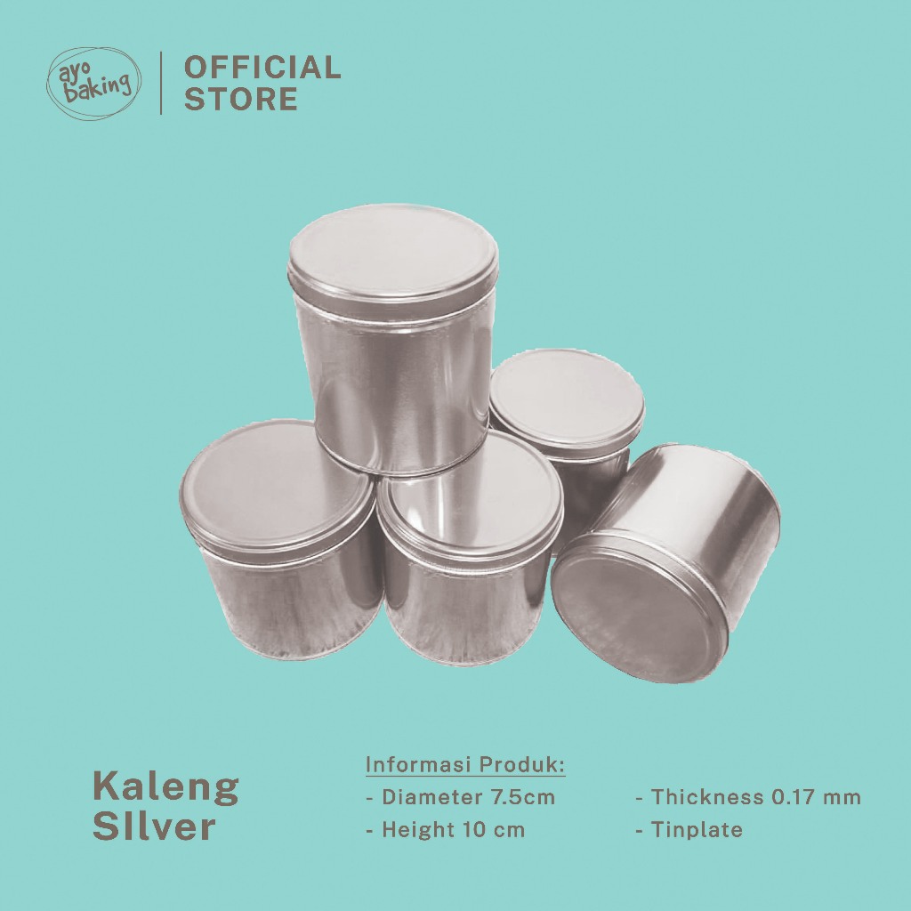 Round Silver Tinplate Tin Cans Min 6 Pcs / Round Cookie Tins / Tinplate ...