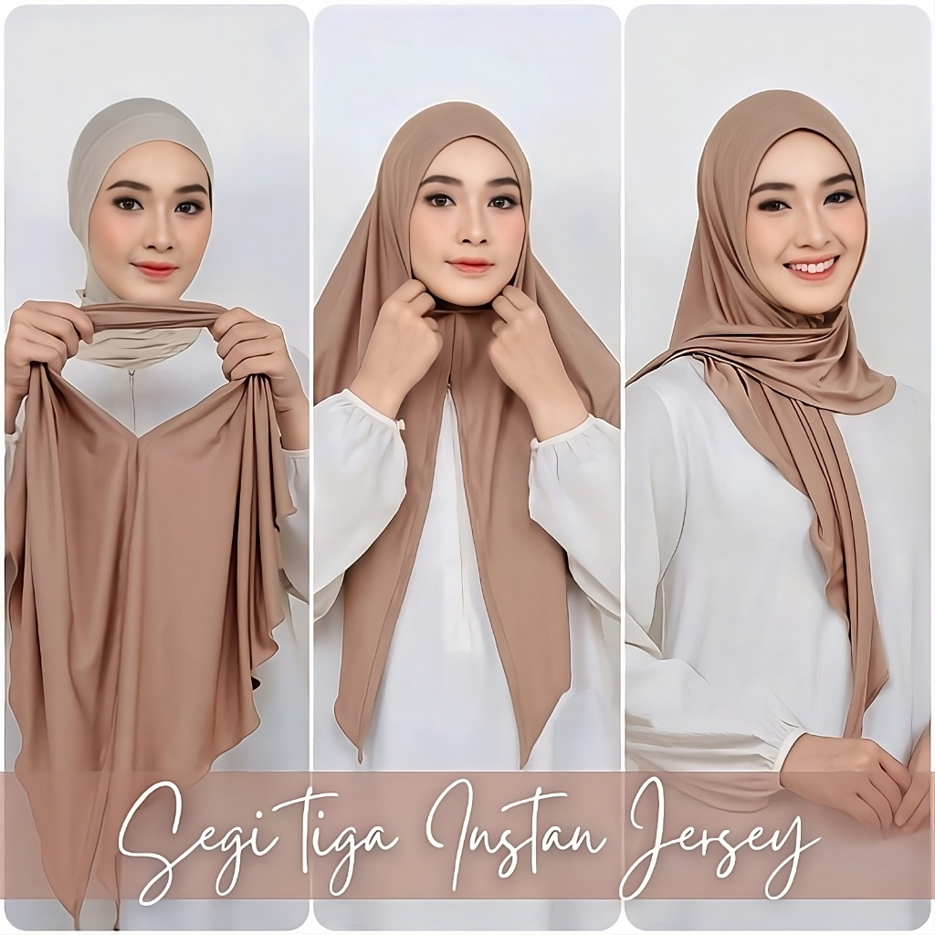 Instant Triangle Hijab Jersey/Triangle Jersey Hijab/Instant Hijab ...