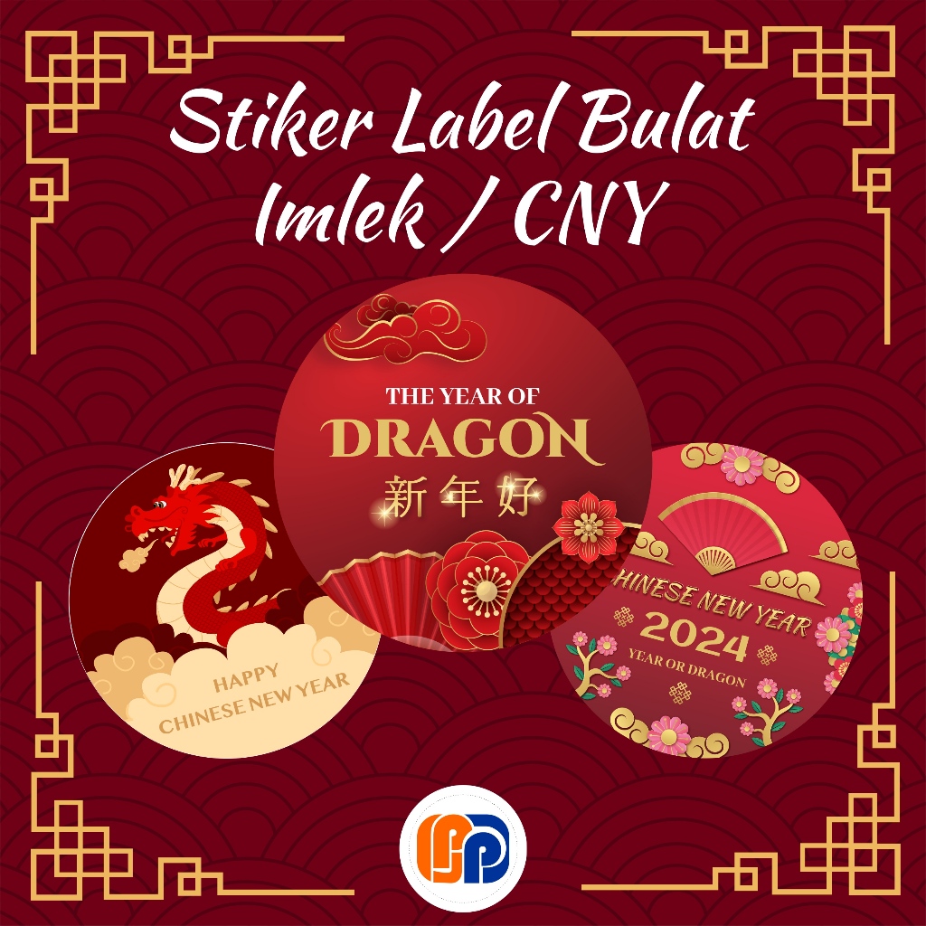 Cny Round Sticker/CHINESE NEW YEAR/CHINESE NEW YEAR LABEL Sticker ...