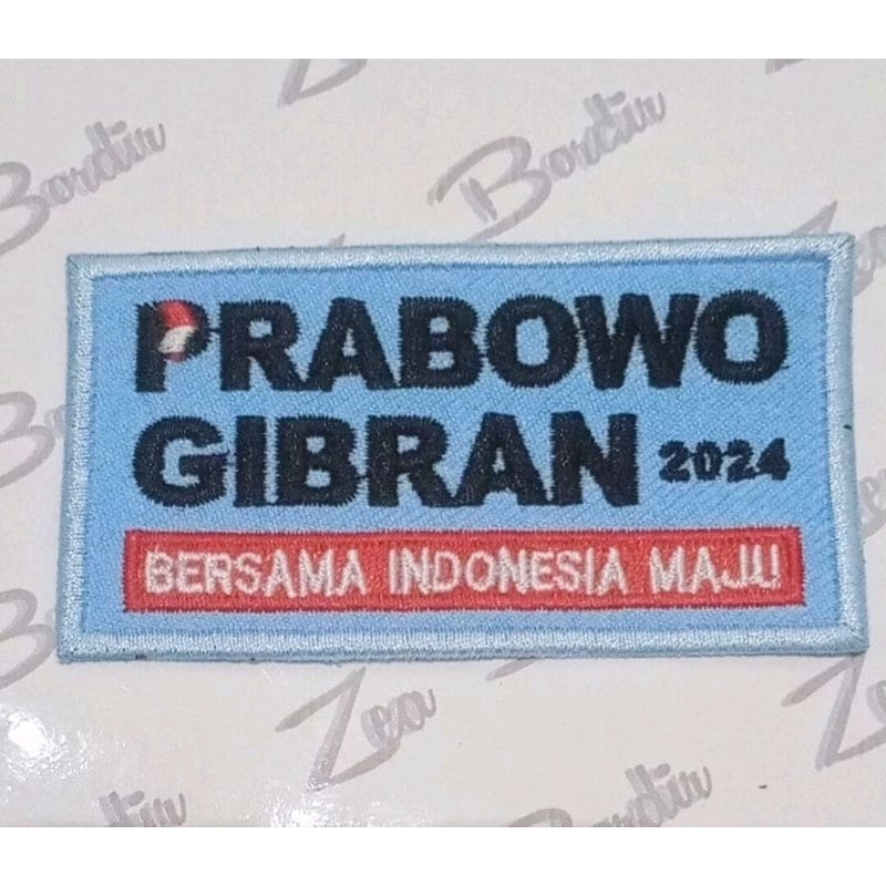 Lstar embroidered emblem /badge /bet / embroidered logo PRABOWO GIBRAN ...