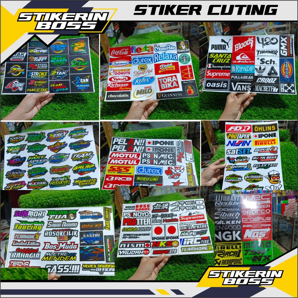 Sticker Pack Words Racing Sticker Cool Sticker Viral Sticker ...