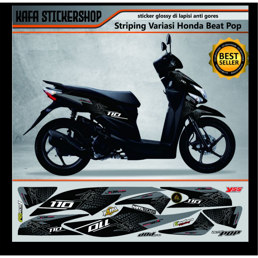 HONDA BEAT POP DECAL MOTORCYCLE STRIPING LATEST VARIATIONS CUSTOM ALL ...