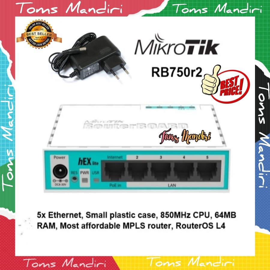 Mikrotik Router Indoor RB750r2 HEX-Lite RB750 R2 | Shopee Philippines