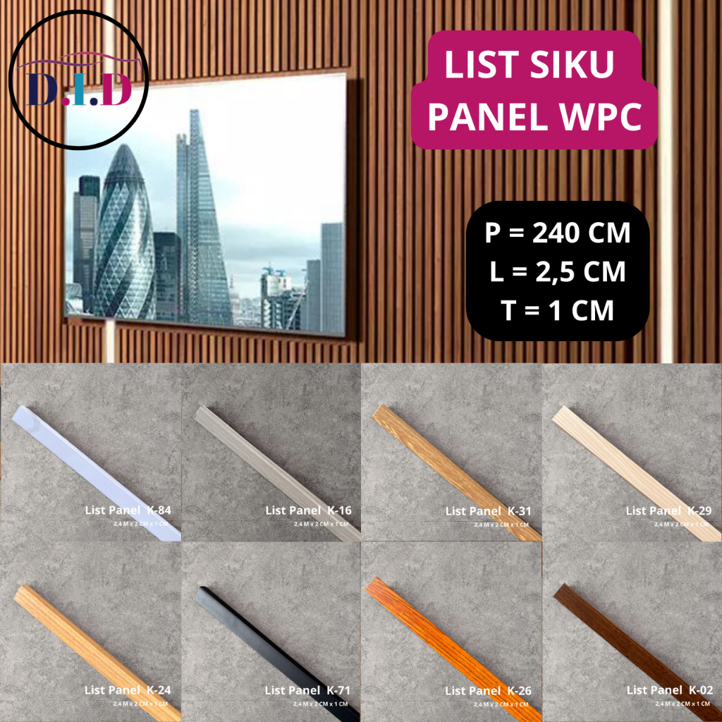 SIKU Did - L WPC Right Angle List/ WPC Cover List Per Rod Wall Panel ...