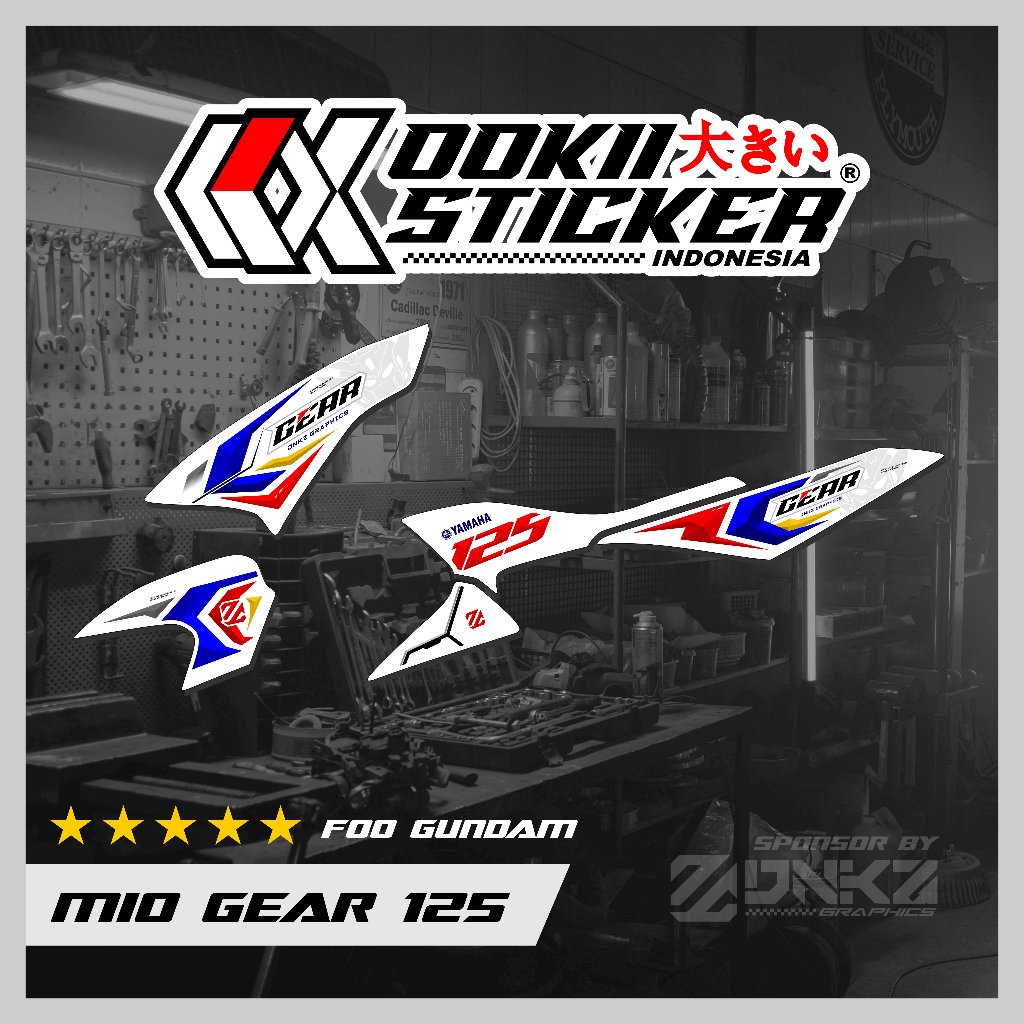 Mio Gear Decal Striping Mio Gear F0 Gundam OOKI Sticker | Shopee ...