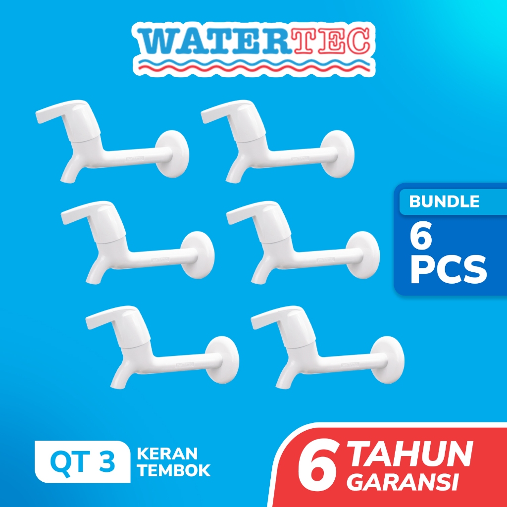 Watertec Polymer Wall Faucet 1/2" Long Ablution Faucet (QT3) x 6pcs ...