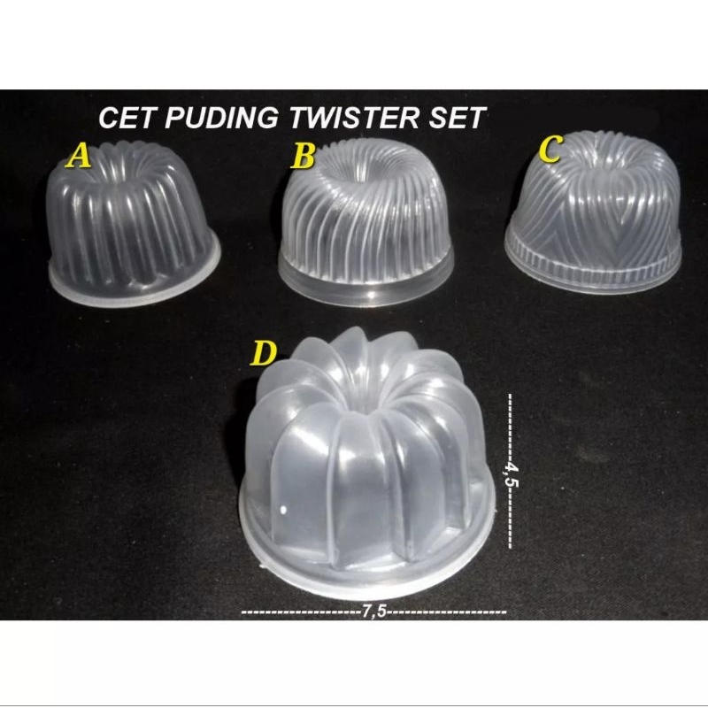 Twister Set Mold/Agar Agar Mold/Viral Steamed Cake Mold/Cetaan Pudding ...