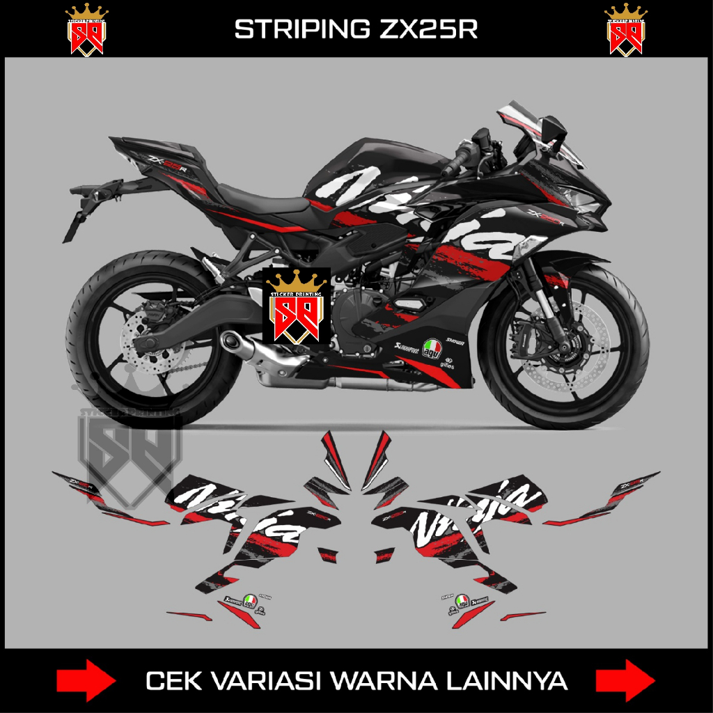 Ninja ZX25R STRIPING DECAL / KAWASAKI NINJA ZX 25R STICKER | Shopee ...