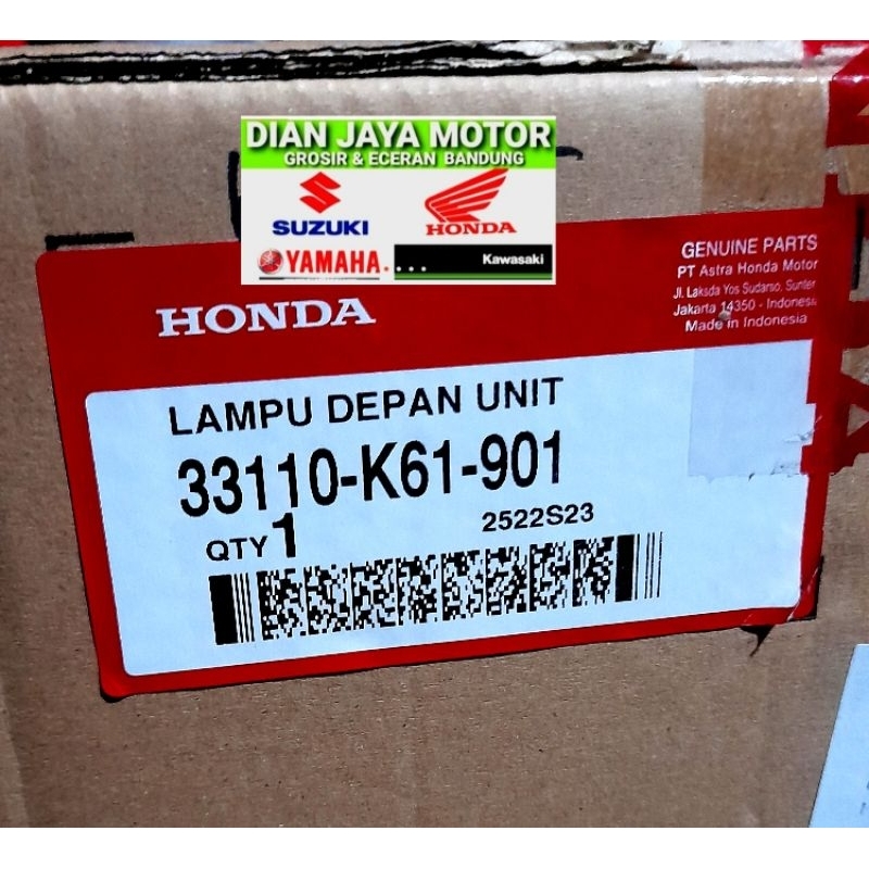 (AHM) K61 Honda Beat POP Headlight Reflector Original Honda Genuine ...