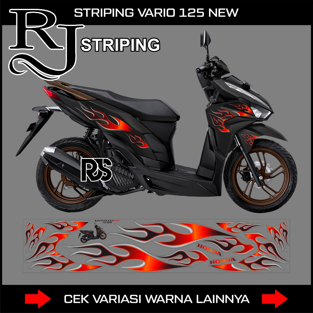 Stiping vario 125 Motorcycle sticker new 2nd Generation Fire sticker ...