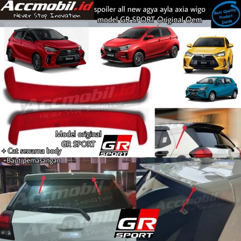 All new agya ayla axia wigo spoiler original oem gr sport model ...