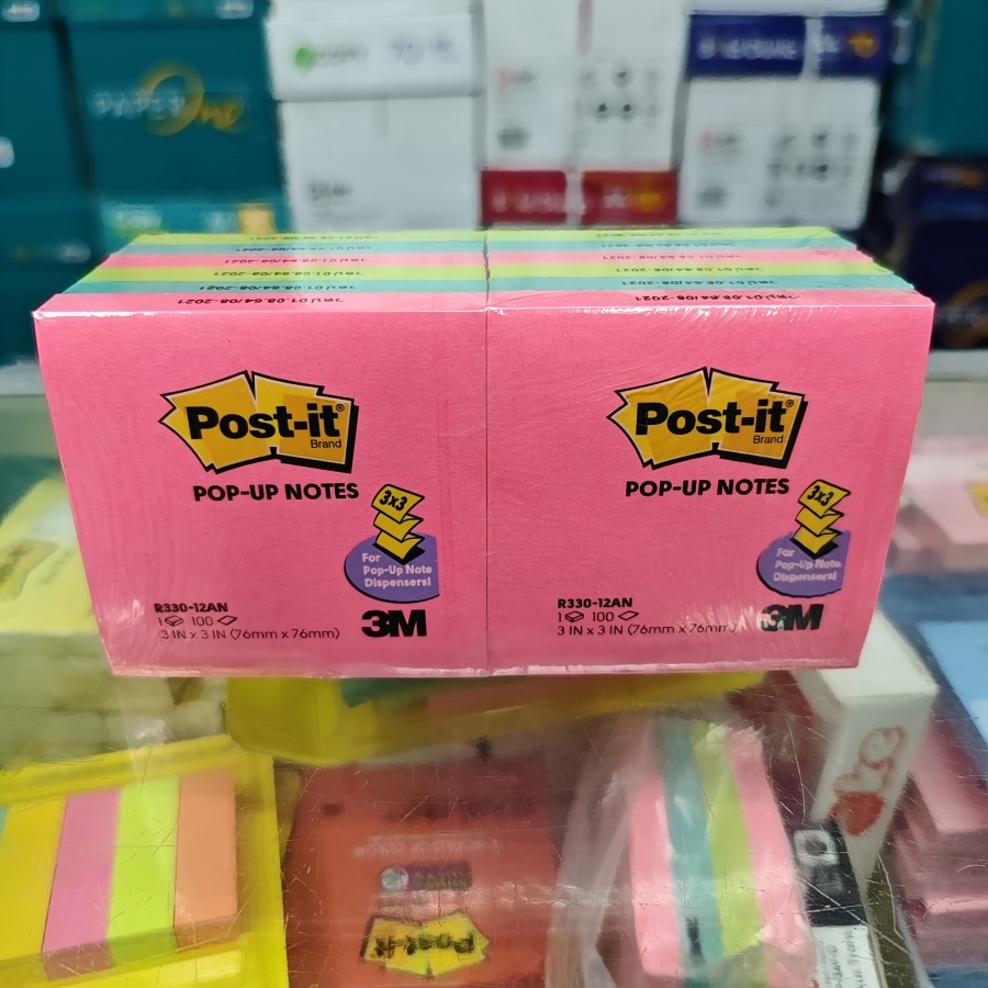 Post it / pop-up notes Colorful R330-12AN 3M (1 pack / 12 pad) | Shopee ...