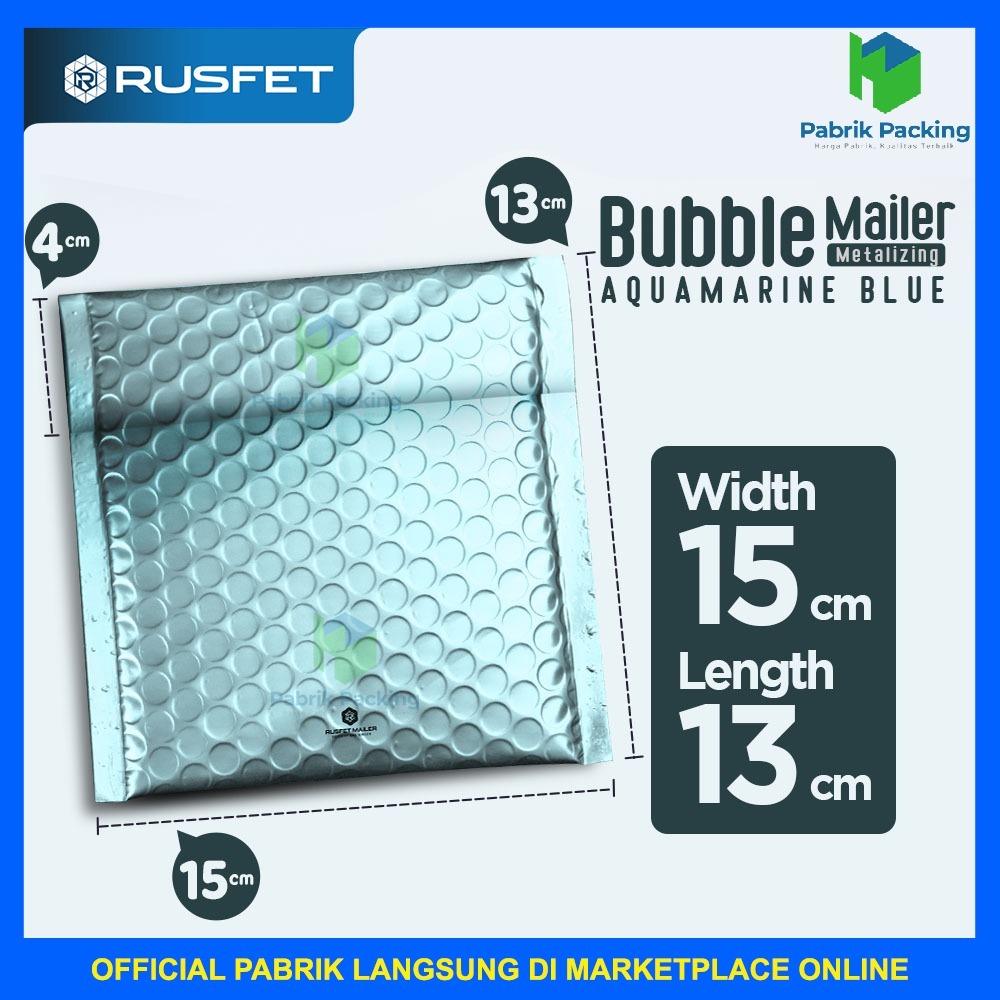 Bubble Envelope Bubble PACKING LIGHT BLUE Metallic 15X13CM | Shopee ...