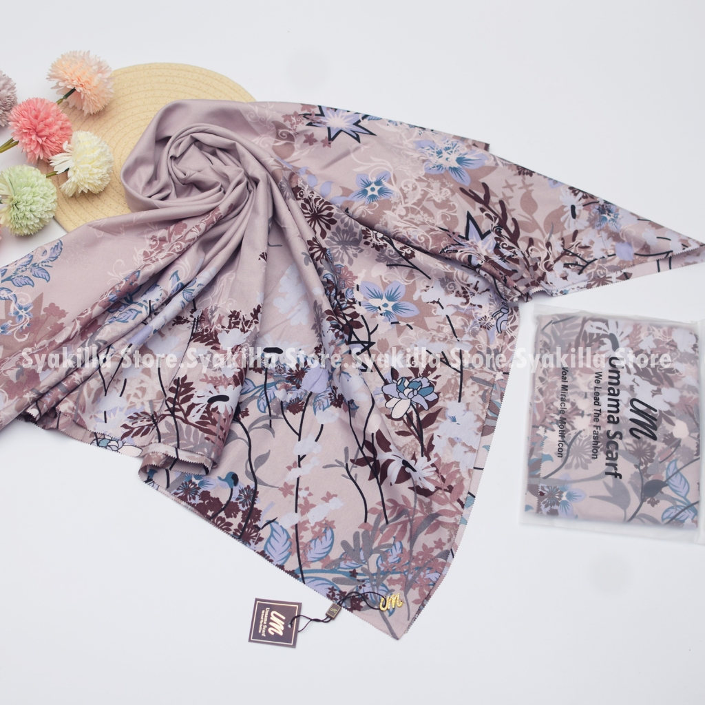 Umama icon Premium Rectangular Hijab | Umama Scarf Poch Metal Logo ...