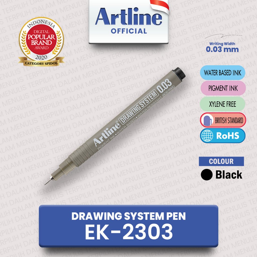 ARTLINE Drawing System Pen Drawing 0.03 mm EK-2303 | Shopee Philippines