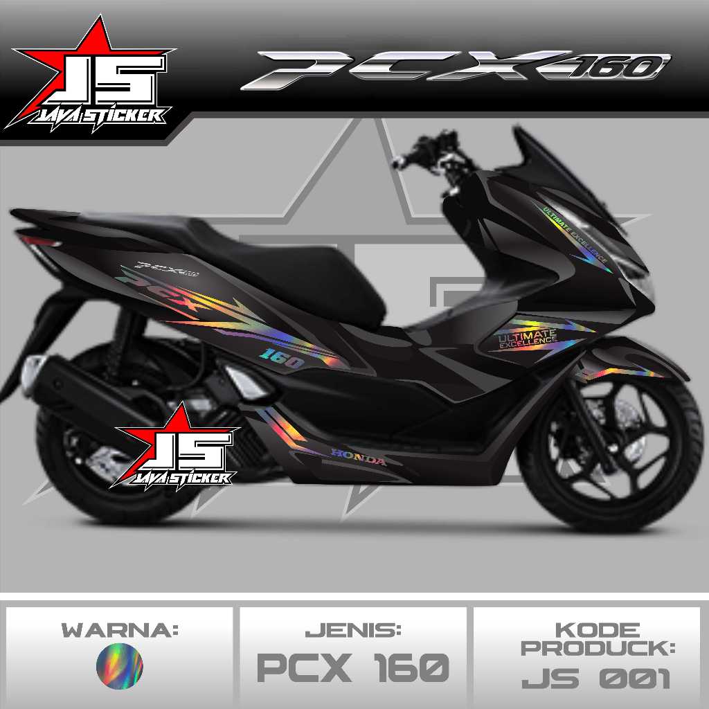 Cutting Sticker PCX - Motorcycle Accessories Sticker Honda PCX 160 cc ...