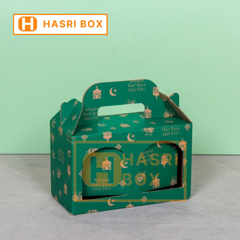 (10pcs) Cardboard Box Carrying Box 600ml Jar Contains 2 Eid Box 800ml ...